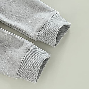 LXXIASHI Toddler Baby Boy Clothes Set Letter Print Pant Set Long Sleeve Crewneck Sweatshirt Top + Pant 2Pcs Fall Outfits