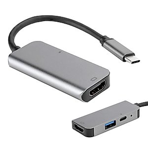 Long Service Life Docking Station Good Performance Durable Type‑C to HDMI Hub 3 in 1 Fine Workmanship for Computer