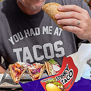 Stinky Taco Wipes - Travel Size Moist Wipes for Taco Lovers - Funny Adult Gag Gifts for Men and Womens Stocking Stuffers for Christmas Gift Basket Filler