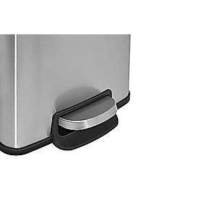 Innovaze 8 Gal./30 Liter and 1.3 Gal./5 Liter Rectangular Stainless Steel Step-on Trash Can Set for Kitchen and Bathroom