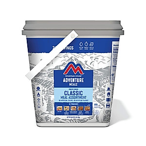 Mountain House Classic Bucket | Freeze Dried Backpacking & Camping Food | 24 Servings & Augason Farms Dehydrated and Freeze-Dried Fruit Variety Pail, 25-Year Shelf Life, Emergency Food Supply