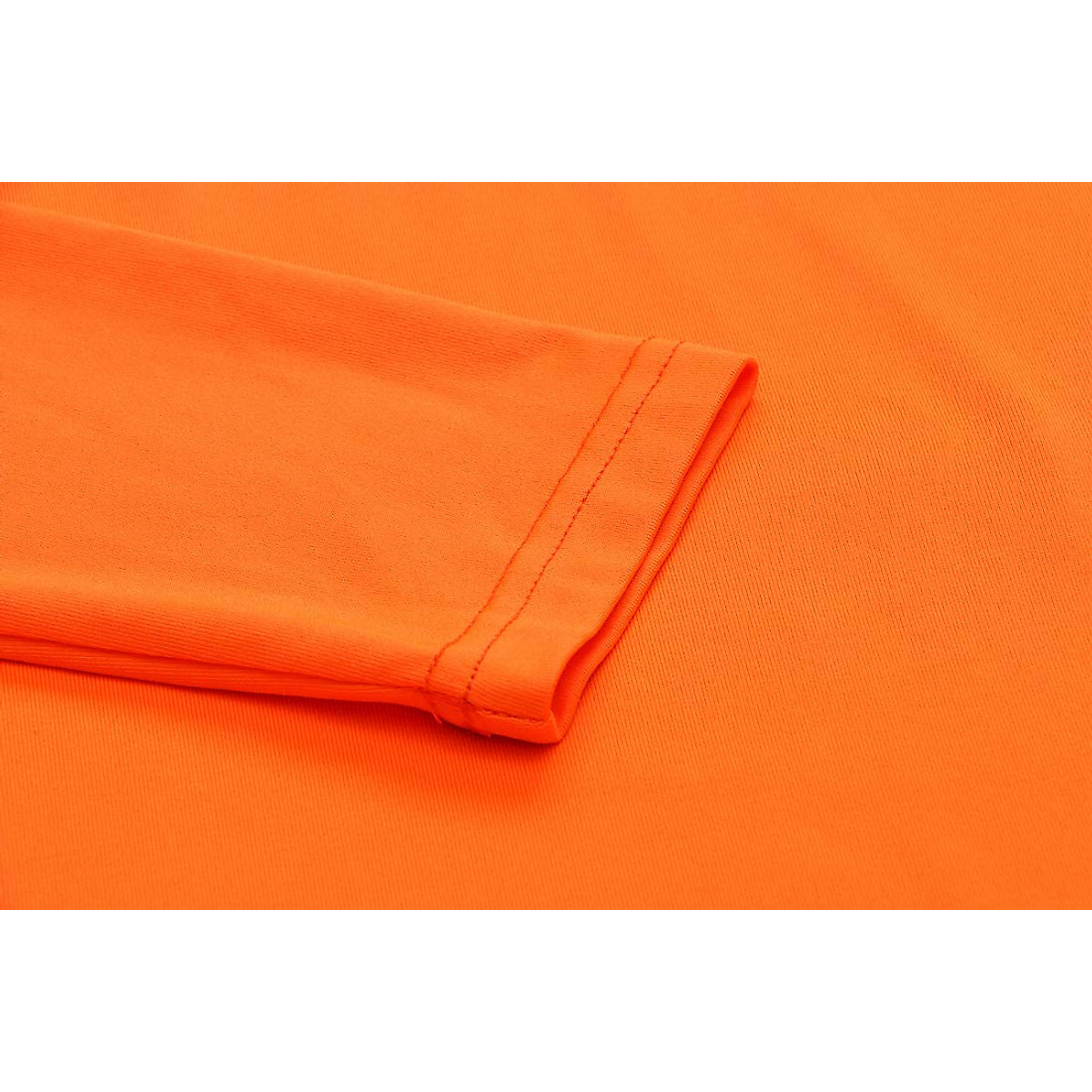 Red Plume Men's Cool Dry Fit Long Sleeve Compression Shirts, Active Sports Athletic Workout Shirt, Sports Base Layer T-Shirt (ORANGE, Medium)