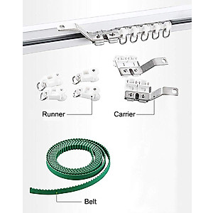 Homesupplier Smart Curtain System, Heavy Duty Electric Curtain Rod, WiFi Control, Work with Amazon Alexa, Google Home, Adjustable Length (20 ft rod)