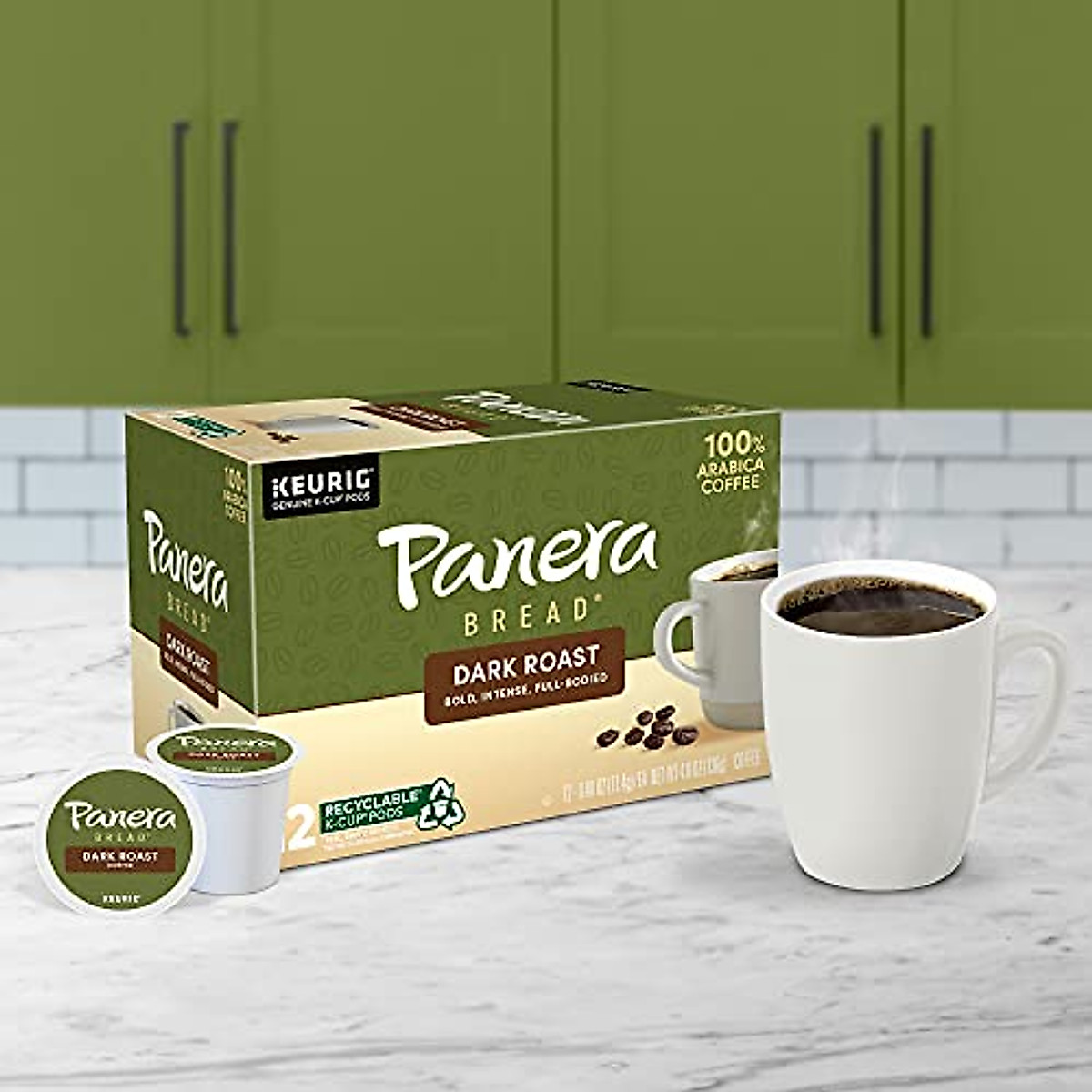 Panera Bread Dark Roast Coffee, Keurig Single Single Serve Coffee K-Cup Pods, 12 Count (Pack of 6)