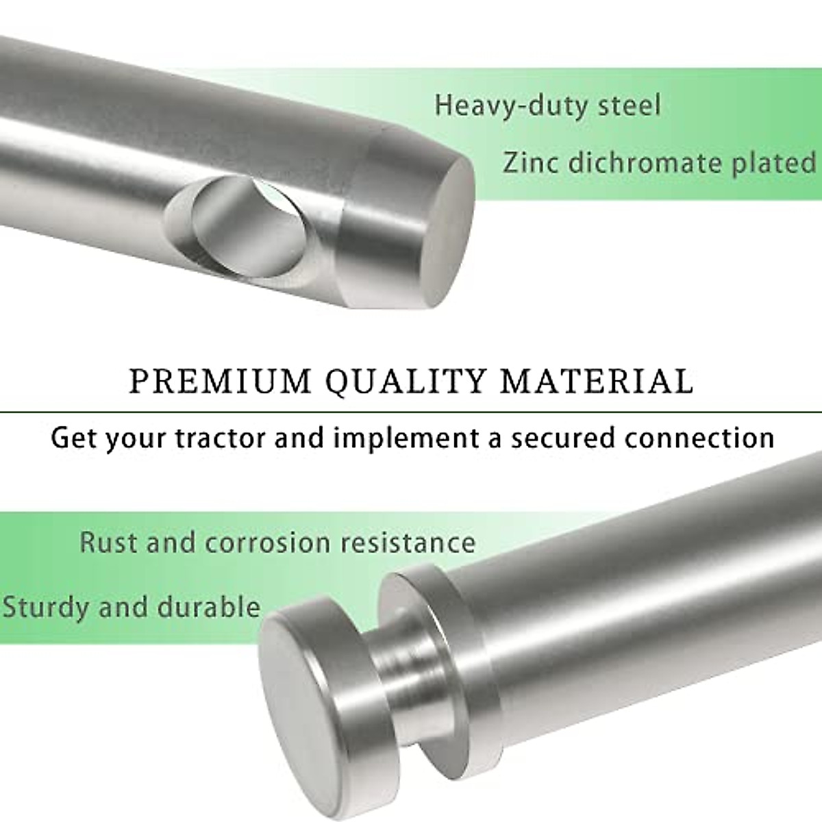 Yoursme S07070200 Cat 1 Top Link Pin Hitch Accessories for Tractors, 5-1/2” – 3/4”, Replace 195589M1, AC339942, 4 Packs