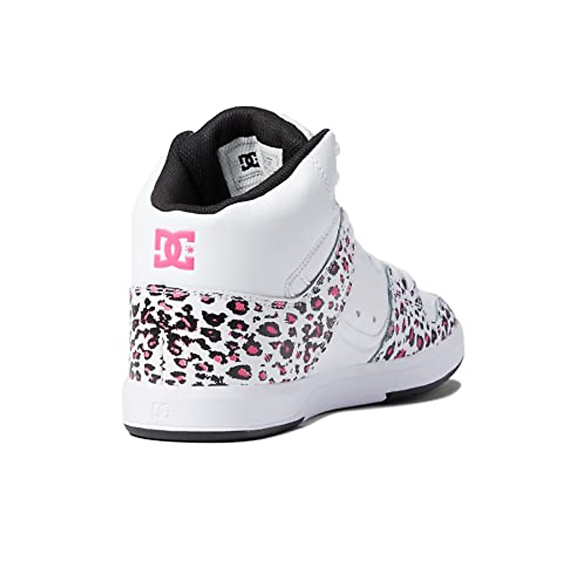 DC Cure High Top Women's Skate Shoes Sneaker Black/Leopard 7 B - Medium