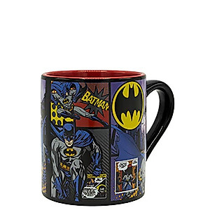 Silver Buffalo DC Comics Batman Comic Panel Ceramic Coffee Mug, 14 Ounces