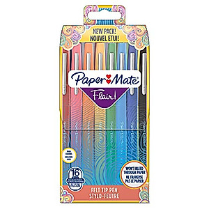 Paper Mate Flair Original Fibre Tip Pen Medium 1.0mm Pack of 16