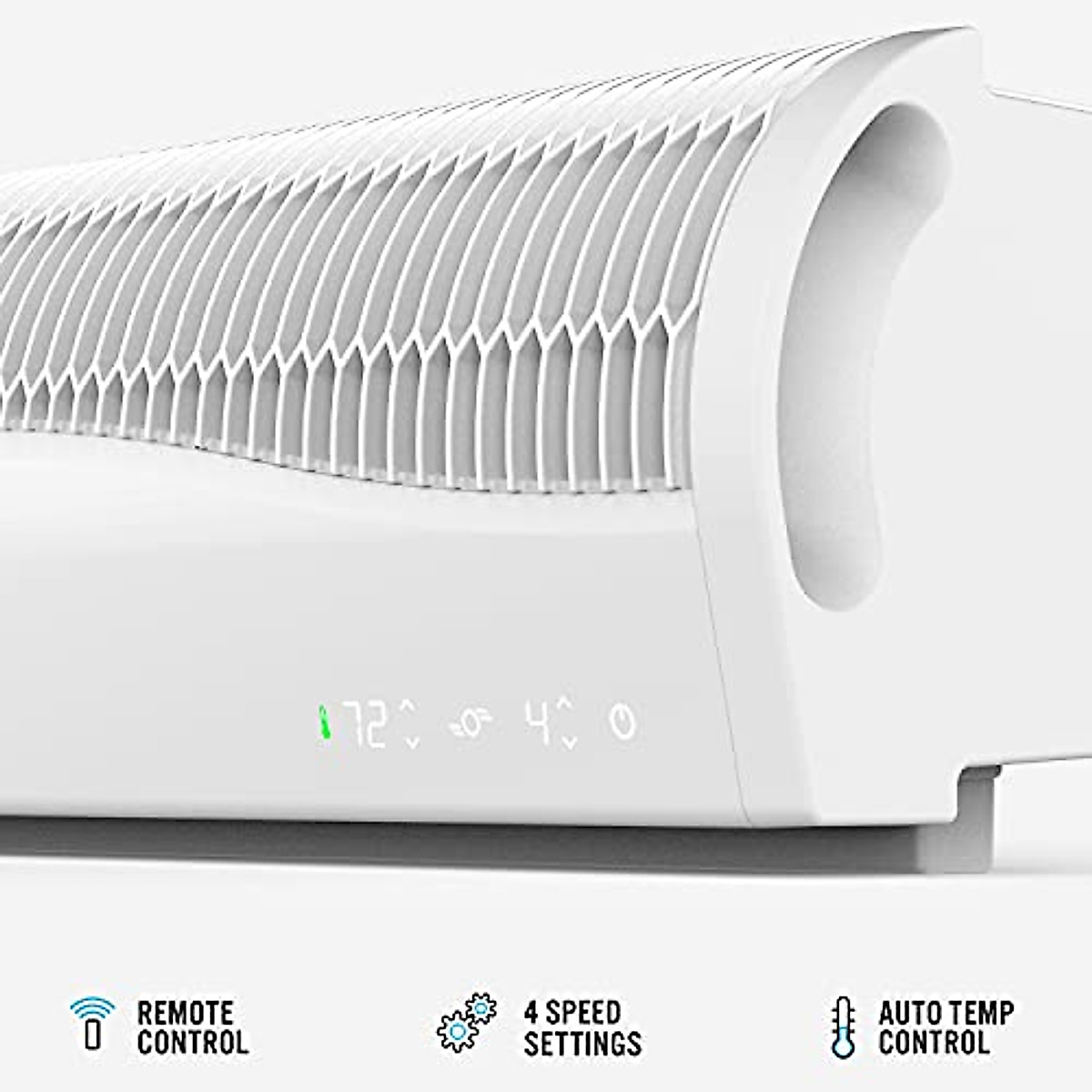 Vornado TRANSOM Window Fan with 4 Speeds, Remote Control, Reversible Exhaust Mode, Weather Resistant Case, Whole Room, Ice White