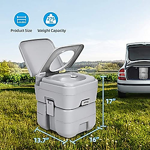 YITAHOME Portable Camping Toilet and Sink, 5.3 Gallon Flush Porta Potty, 30 L Hand Washing Station, for Outdoor, RV, Boat, Camper, Travel