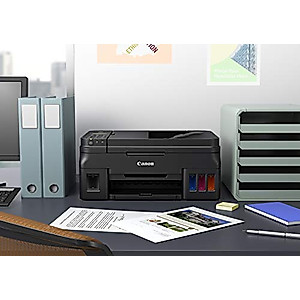 Canon PIXMA G4210 Wireless All-In-One Supertank (Megatank) Printer, Copier, Scan, Fax and ADF with Mobile Printing, Black, One Size (2316C002)