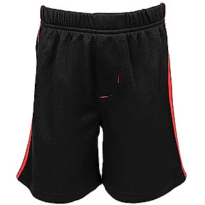 Power Rangers Little Boys Graphic T-Shirt and Mesh Shorts Outfit Set Black/Red 6