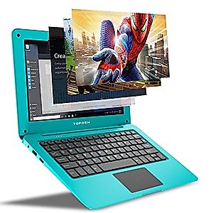 TOPOSH Kids Laptop 10.1 Inch Supports Windows 10 PC Notebook Computer 4GB RAM+64GB SSD Intel Celeron N3350 Dual-Core Graphics 1.1 GHz with US Keyboard WiFi Bluetooth-Green