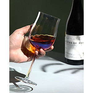 CHRYSLIN Wine Glasses set of 4,Colored Wine Glass,Crystal Red Wine Glasses,Romantic Gift for Dating,Birthday,Christmas (colorful)