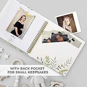 Keepsake Baby Memory Book for Boys & Girls – Timeless First 5 Year Baby Book Photo Album – Gender Neutral Woodland Journal Scrapbook - A Milestone Book to Record Every Event from Birth to Age 5