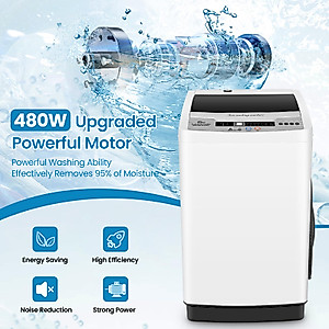 Nictemaw 2.4 Cu.ft Portable Washing Machine with 10 Programs & 8 Water Levels, 17.8Lbs Full Automatic Washing Machine and Spinner Combo, Compact Portable Washer for Apartment RV Dorm