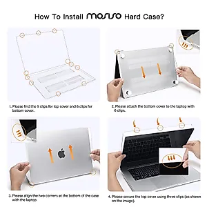 MOSISO Compatible with MacBook Air 15 inch Case 2023 2024 Release M3 A3114 M2 A2941 with Liquid Retina Display & Touch ID, Protective Plastic Hard Shell Case Cover, Crystal Clear