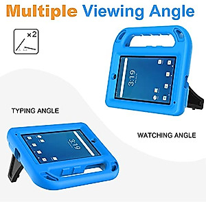 BMOUO Kids Case for Onn 7 inch Tablet 2020/2019 (Model: 100005206/100015685), with Built-in Screen Protector, Shockproof Light Weight Handle Stand Case for Surf Onn 7" Android Tablet, Blue