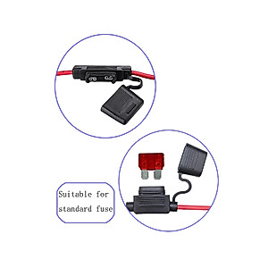 KOLACEN Automotive Car Truck in-line 16 Gauge Fuse Holder for Regular Standard Blade Type Fuse (Pack of 5)