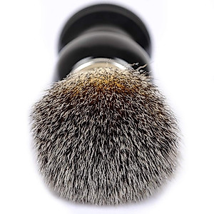 CSB Shaving Brush Synthetic Nylon Hair Knot with Bright Pure Black Plastic Handle - Vegan Shave Brushes for Men