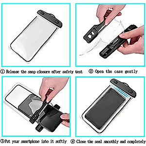 MSERICH Universal Waterproof Case, Waterproof Phone Pouch Compatible for iPhone 13 12 11 Pro Max XS Max,Galaxy S21 S20 S10 S9 Note 10 9 Pixel Up to 7.8", IPX8 Cellphone Dry Bag -5 Pack