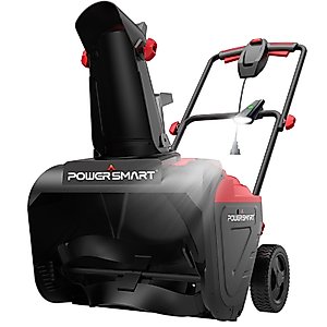 PowerSmart 21 Inch Electric Snow Blower - 120V 15 Amp, 2100 RPM, LED Light for Yard, Road