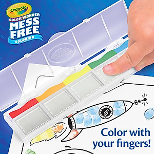 Crayola Color Wonder Mess Free Fingerprint Ink Painting Activity Set, Finger Painting Alternative, Toddler Coloring, Travel Activity, Gift for Toddlers