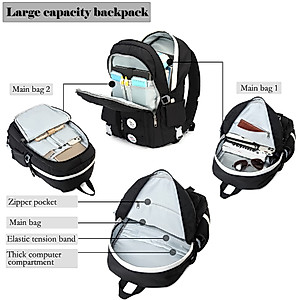 Makukke School Backpacks for Teen Girls - Laptop Backpacks 15.6 Inch College Bookbag Anti Theft Women Casual Daypack