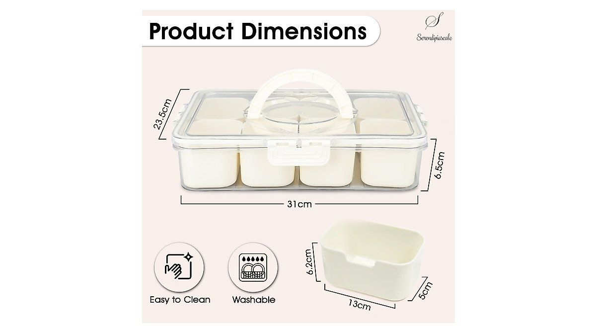 Big Snackle Box Charcuterie Container - Food Grade Portable Snack Box