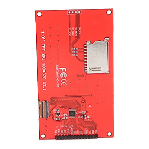 EBTOOLS 4in TFT LCD Display Module, ILI9488 Driver 14pin 480x320 HD SPI Serial Display Module, with a Memory Card Slot, 3.3V to 5V