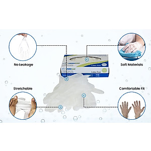 PrimaCare Medical Supplies VG-2502 Case of 100 Large Size Medical Vinyl Examination Gloves Disposable, Latex and Powder Free Gloves