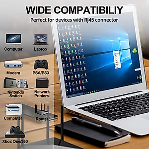 XXONE Cat8 Ethernet Cable 30ft, High Speed 26AWG Cat8 LAN Network Cable 40Gbps, 2000Mhz with Gold Plated RJ45 Connector, Heavy Duty Weatherproof S/FTP UV Resistant for Modem