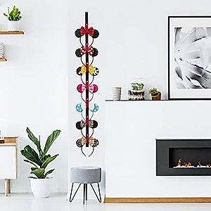 Nuolich 2Pcs Mouse Ears Headband Holder Hanging Wall Display Decor Bow Headpiece Hair Accessories Hanger Organizer