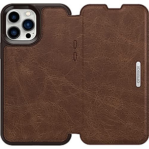 OtterBox STRADA FOLIO SERIES Case for iPhone 13 Pro Max & iPhone 12 Pro Max - Retail Packaging - ESPRESSO