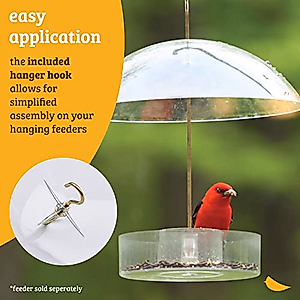 Birds Choice DOME Protective Dome, Protective Cover for Hanging Bird Feeders, 10", Clear