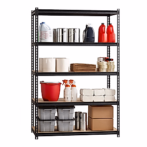 Lorell 2,300 lb Capacity Riveted Steel Shelving