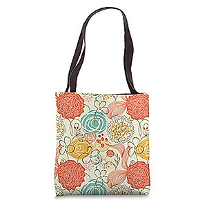 Pioneer Country Farm For Woman Vintage Turquoise Floral Tote Bag