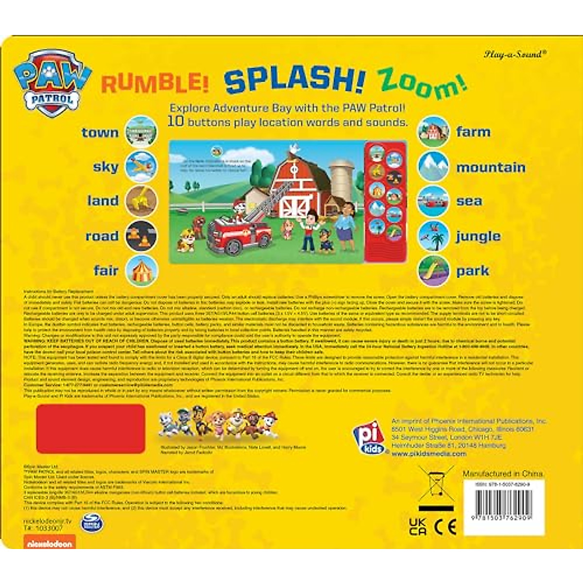 Nickelodeon Paw Patrol: Land, Sea, and Sky! Sound Book