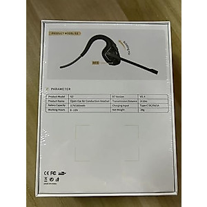 BANIGIPA Bluetooth Headset with Microphone, Wireless Headset w/Noise Canceling Boom Mic, Open Ear Headphones for Phone Laptop PC Computer, Light and Comfortable for Office Meeting Home Working-10 Hrs