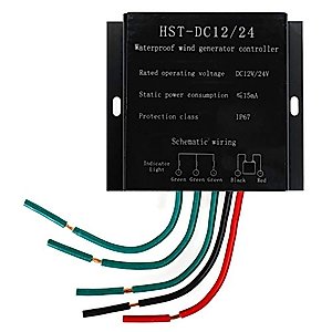 HUIZHITENGDA Wind Turbine Charge Controller,3000W 12V 24V AUTO 48V Water Proof Regulator for Small Windmill Generator,12v