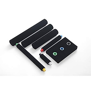 Wuligirl 3 Tier T-Bar Bracelet Jewelry Display Stand Bangle Organizer Storage Holder Velvet Black (3T Bar)