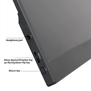 Serchou 13.3-inch Ultra-Thin Portable Monitor External Expansion of The Same Screen IPS HD Display, Built-in Dual Speakers