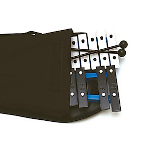 Professional Blue Plastic Soprano Glockenspiel Xylophone with 27 Metal Keys & Notes Engraved into Keys - Includes 2 Plastic Beaters