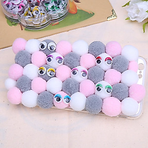 DECORA 240pcs 10mm Colors Wiggly Googly Eyes with Eyelash with Self-Adhesive DIY Scrapbooking Crafts