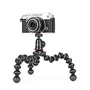 Joby JB01503 GorillaPod 1K Kit. Compact Tripod 1K Stand and Ballhead 1K for Compact Mirrorless Cameras or Devices up to 1k (2.2lbs). Black/Charcoal.
