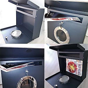 Letterman Wall Mounted Mailbox with Outgoing Mail Color: Stainless Steel, Size: Small