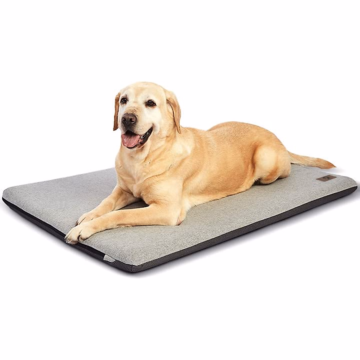 Panku Large Dog Bed, Washable Waterproof Memory Foam Crate Mat, Outdoor Bed, Calming Mat (Grey, 35x22x2)