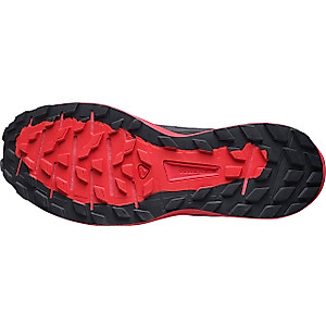 Salomon Sense Ride 4 Trail Running Shoes for Men, Black/Goji Berry/Phantom, 10.5