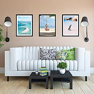 HEYTUYA 11x15 inch Picture Frame Black for Wall Hanging, Poster Frame, Wood Wall Gallery Photo Frame with Durable Shatter Resistant Plexiglas, Black