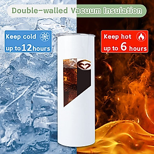 Kocdam 10 Pack 20oz Sublimation Tumblers Blanks Products, Stainless Steel Double Wall Sublimation Tumbler with Lid and Straw, Polymer Coating for Heat Transfer Customized Gifts